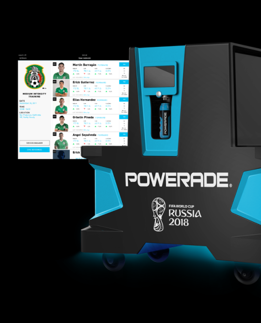 Powerade Command Center: Data-driven hydration for athletes.